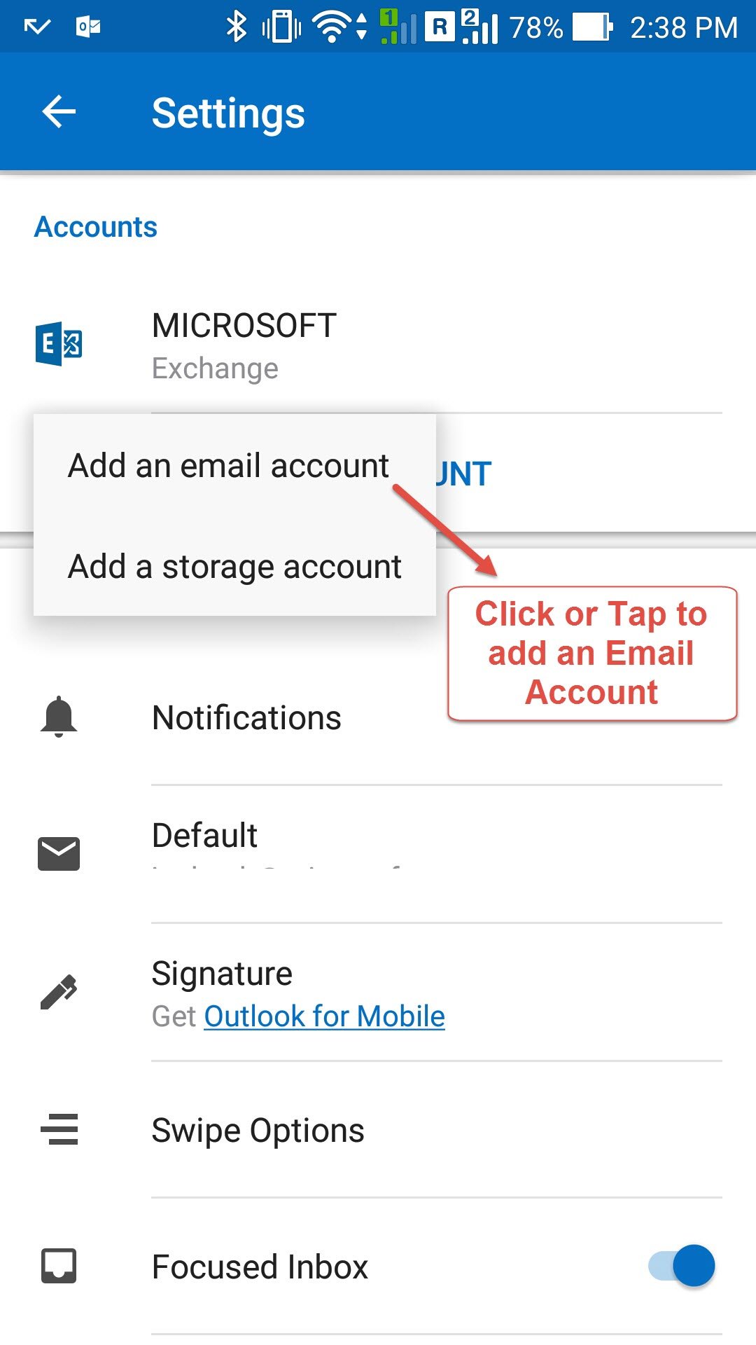 How to Configure Exchange Mails in Outlook for Android