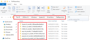 Where does Windows 10 Store Device Drivers