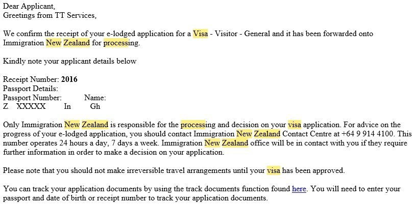 Cover Letter For Visa Application New Zealand