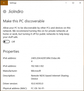 How to Connect Your Jiofi Device To PC Using Through USB Tethering