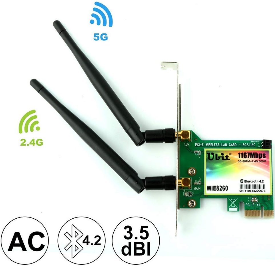 Best PCIe WiFi Expansion Card with Bluetooth & Dual-Band 5 GHz AC