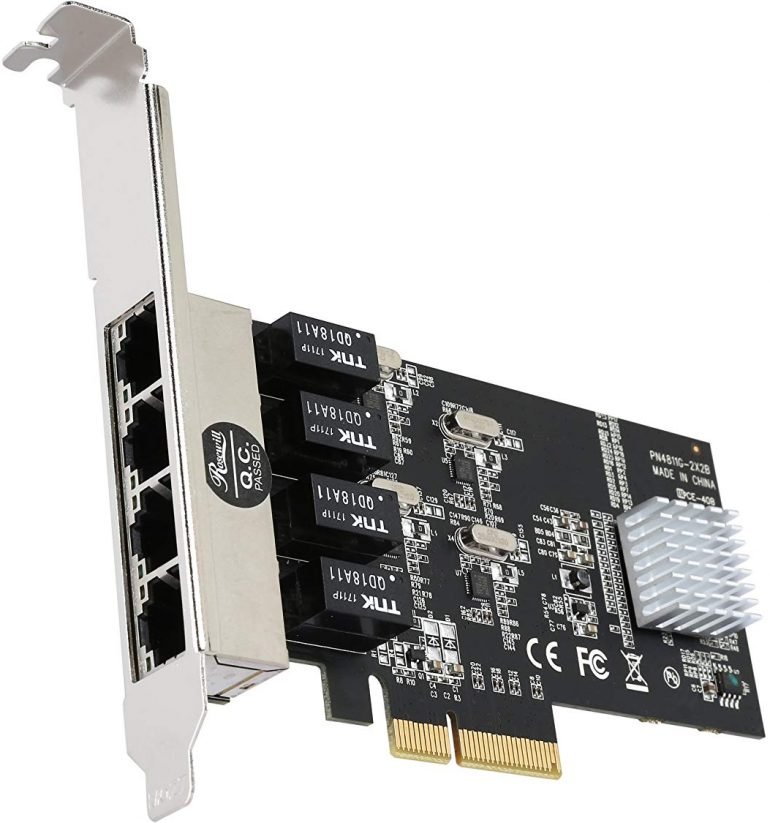 Best 4 Port Gigabit Power Over Ethernet PCIe Network Card for IP Cams