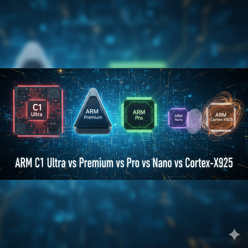 ARM C1 Ultra vs Premium Vs Pro vs Nano vs Cortex-X925: Specs