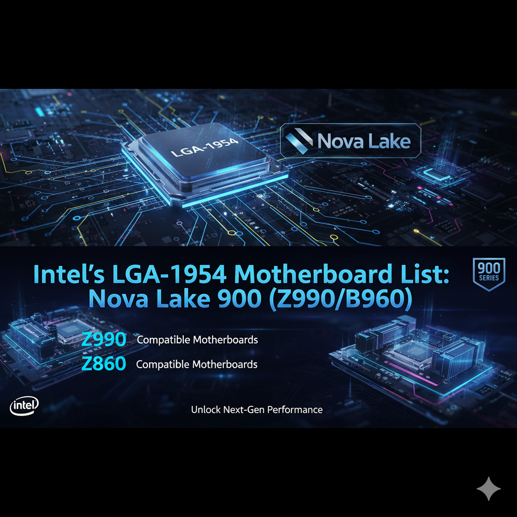 Intel's LGA-1954 Motherboard List: Nova Lake 900 (Z990/B960)
