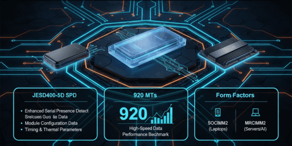 JESD400-5D DDR5 SPD Explained: 9200 MT/s, SOCAMM2 & MRDIMM