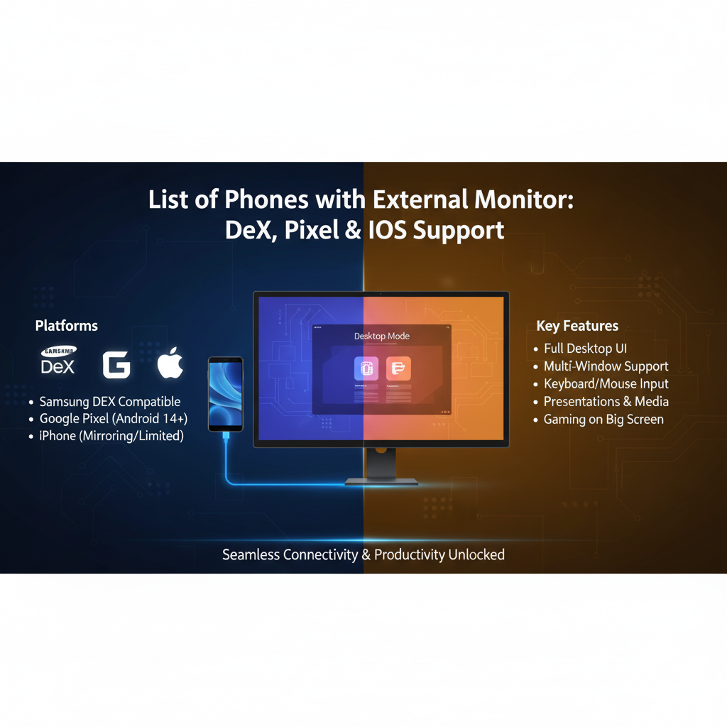 List of Phones with External Monitor: DeX, Pixel & iOS Support