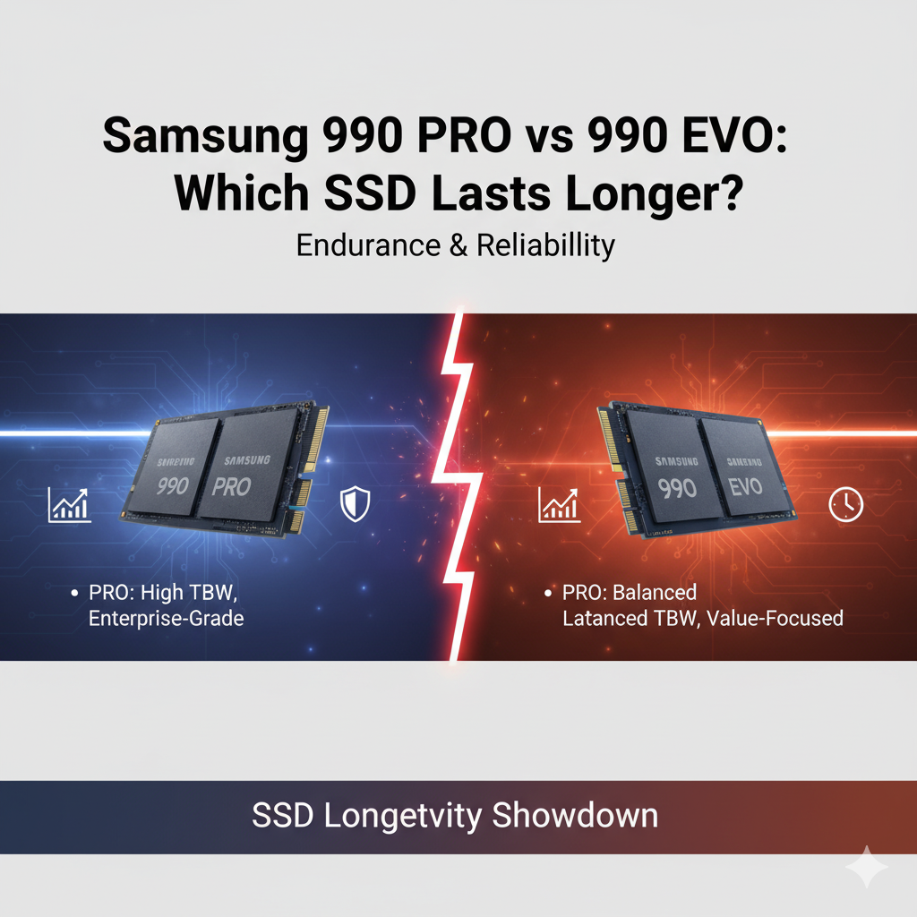 Samsung 990 PRO vs 990 EVO: Which SSD Lasts Longer? Endurance & Reliability