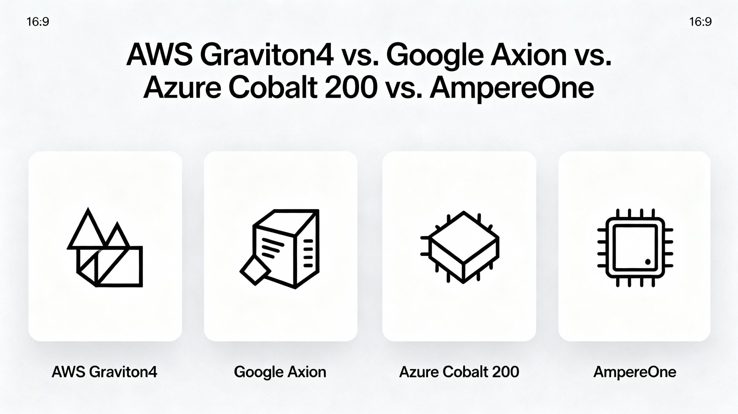 AWS Graviton4 vs. Google Axion vs. Azure Cobalt 200 vs. AmpereOne