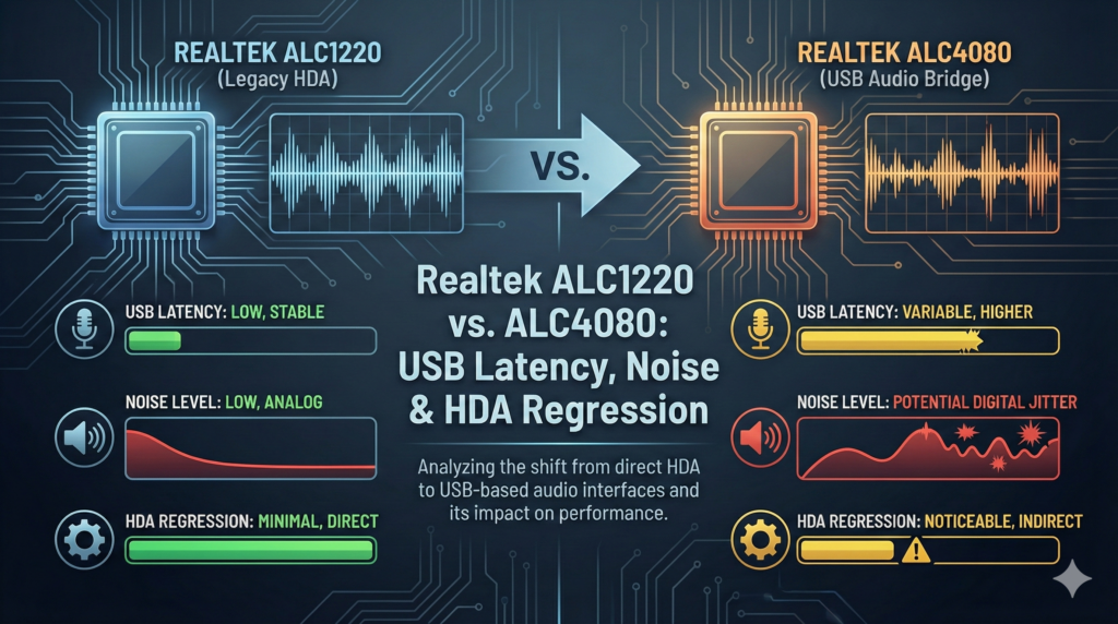 Realtek ALC1220 vs. ALC4080: USB Latency, Noise & HDA Regression