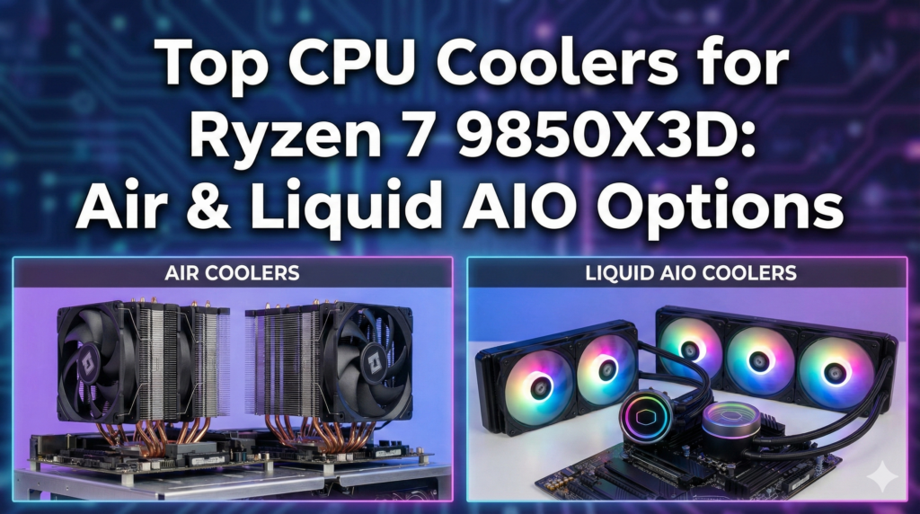 Top CPU Coolers for Ryzen 7 9850X3D: Air & Liquid AIO Options