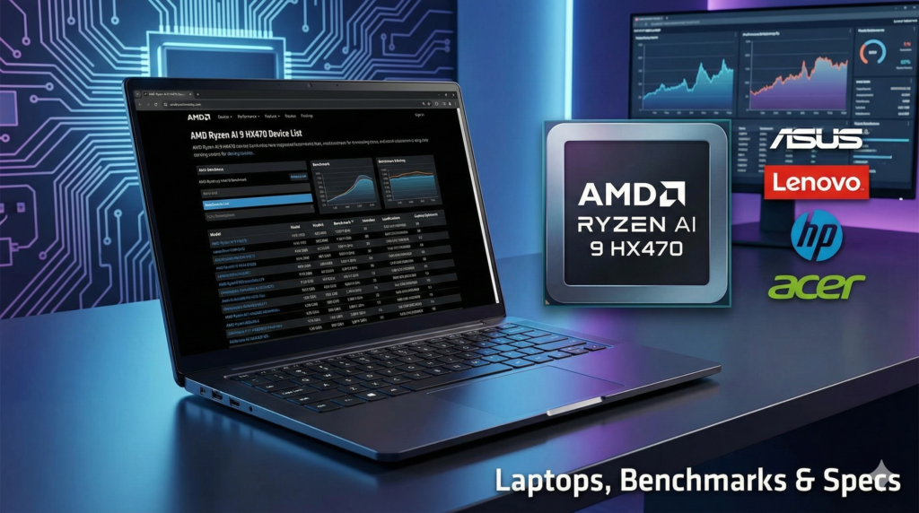 AMD Ryzen AI 9 HX470 Device List: Laptops, Benchmarks & Specs